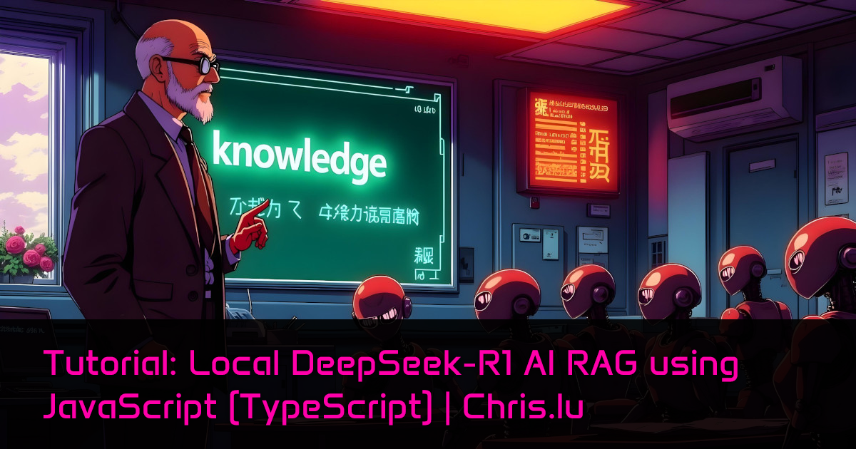 Local DeepSeek-R1 AI RAG using JavaScript (TypeScript) - Tutorial | chris.lu